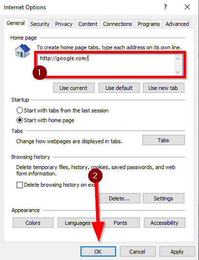 Change Home page in Internet Explorer – Inventio.IT